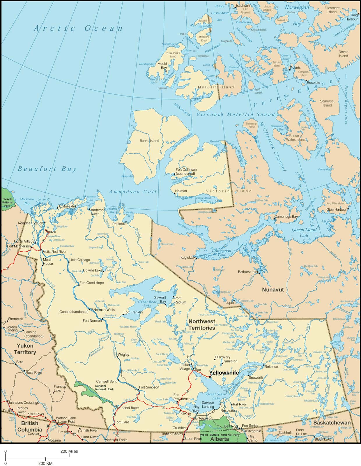 Yellowknife Northwest Territories Map Northwest Territories | Travel