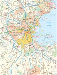 Boston Map Guide To Boston Massachusetts Boston Map Guide To Boston Massachusetts
