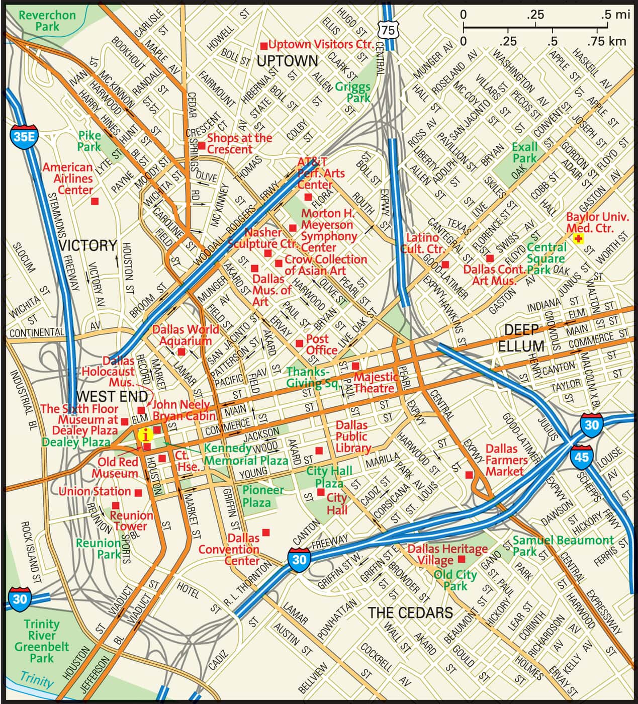 Downtown Dallas Map And Guide Dallas Neighborhood Guide