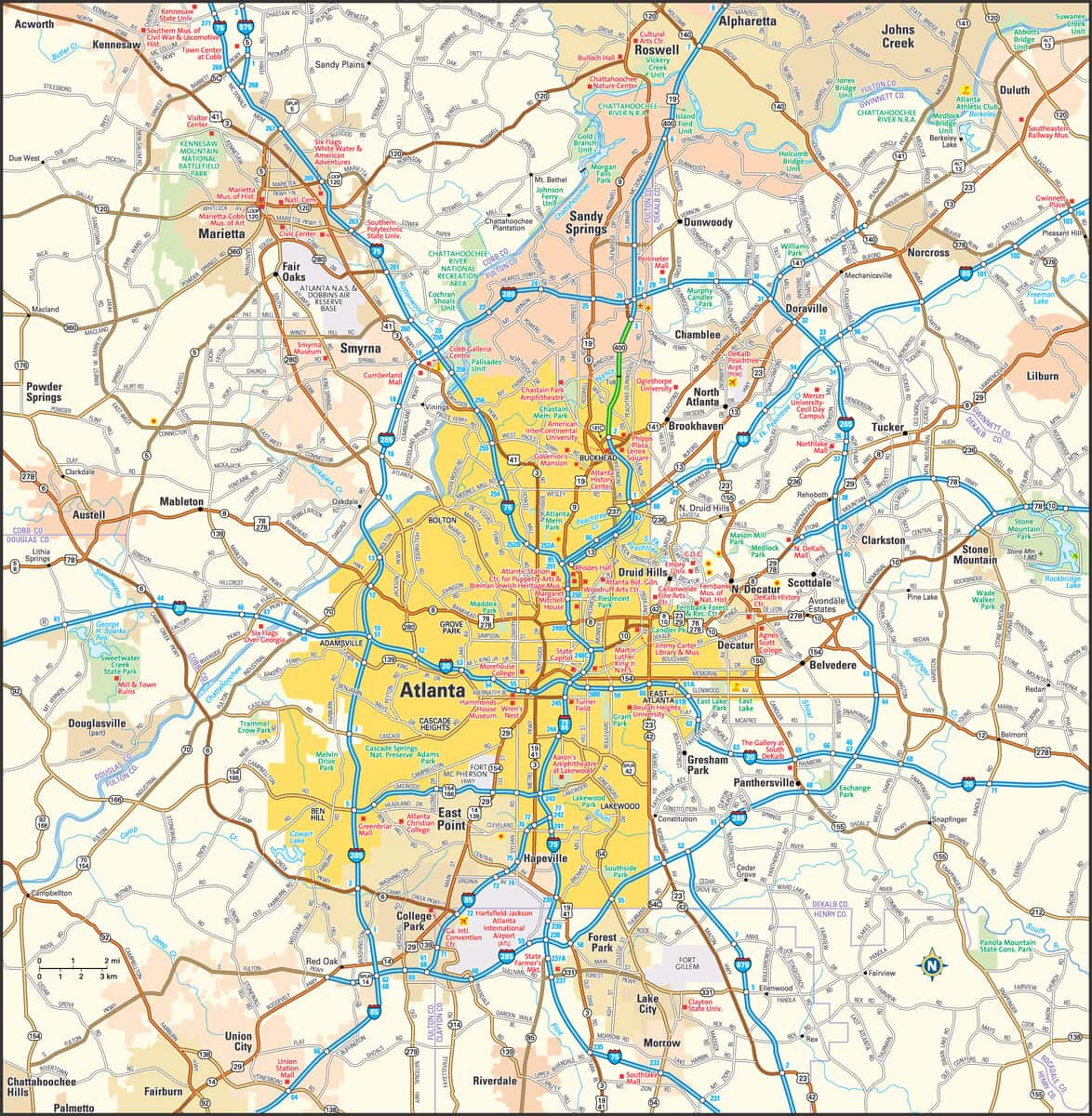 Georgia City Map